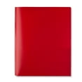 Pen+Gear Water-Resistant 3-Prong 2-Pocket Poly Folder in Red for ...