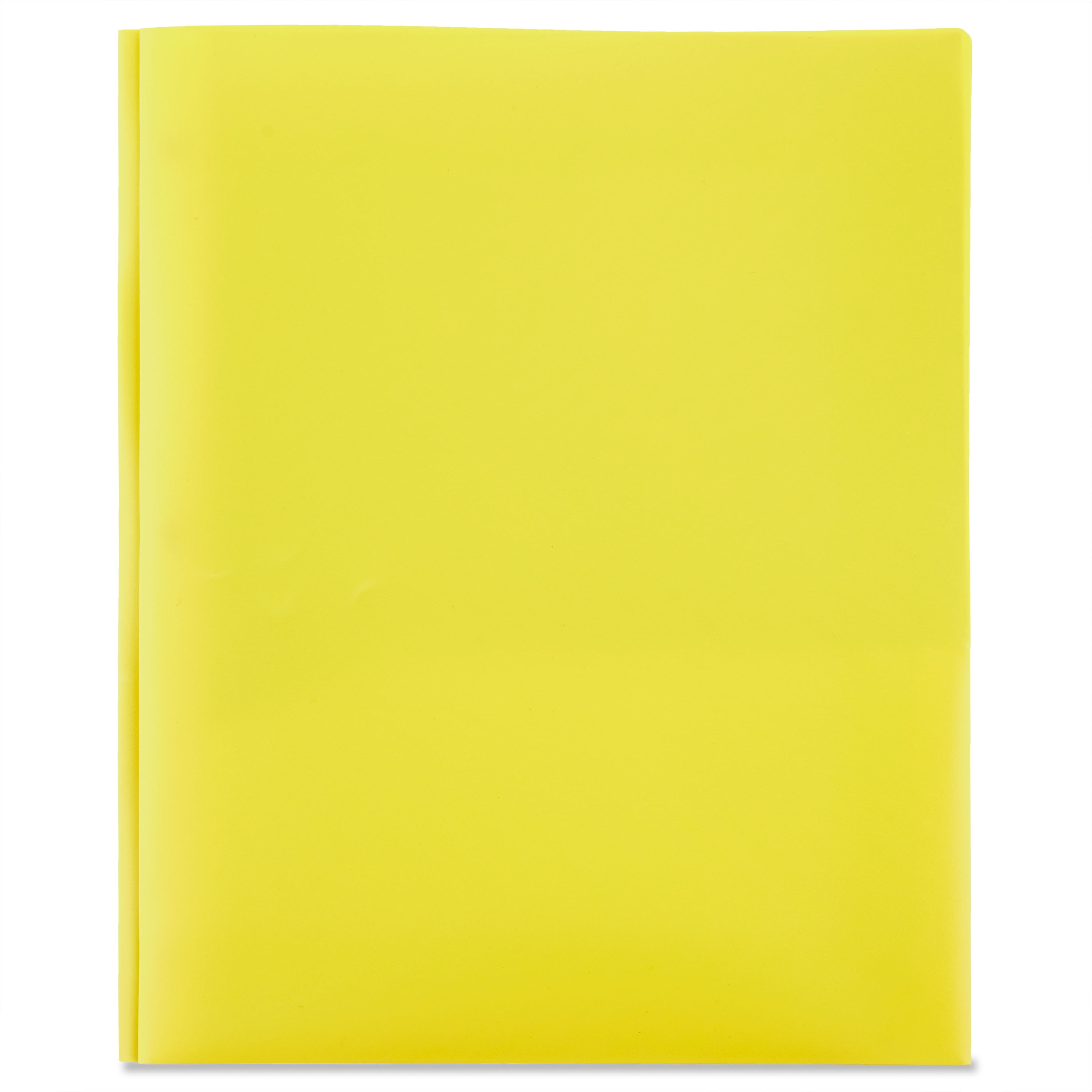 Pen+Gear 3-Prong 2-Pocket Poly Folder, Yellow - Walmart.com
