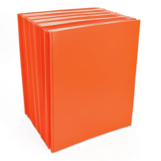 Pen + Gear 3-Prong Paper Folders with Pockets, 50-Count, Orange, Letter ...