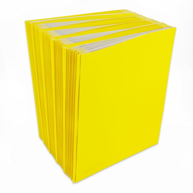 Pen + Gear 3-Prong Paper Portfolios with Pockets, 50-Count, Yellow ...
