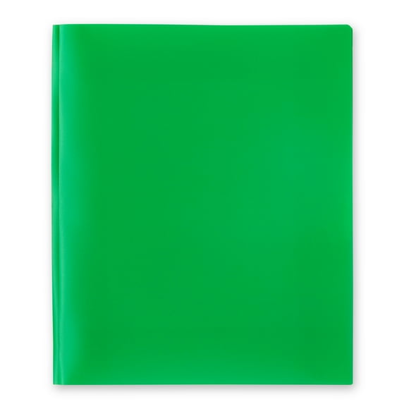 Pen+Gear 3-Prong 2-Pocket Poly Folder Green 9.4x11.4 Inch Document ...