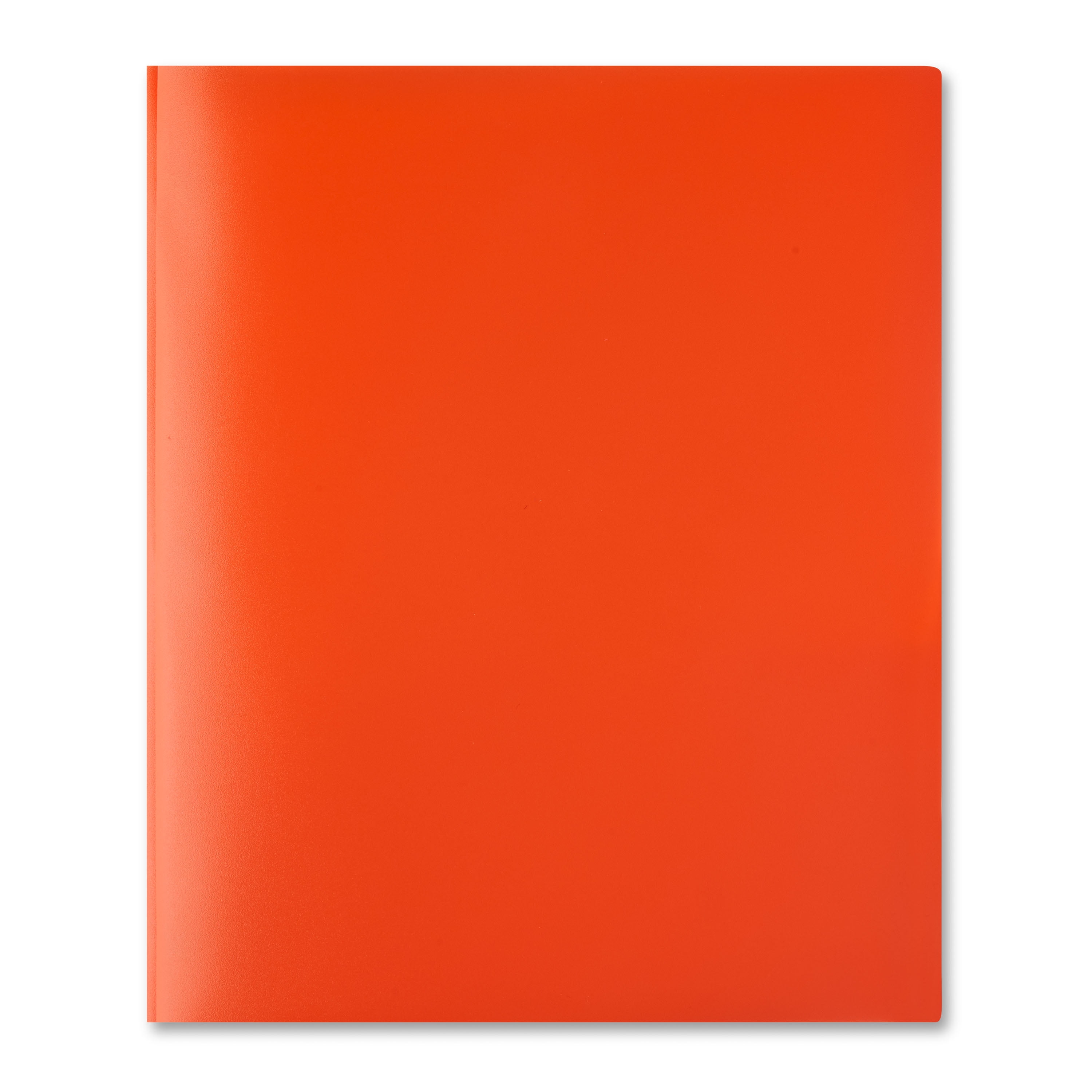 Pen+Gear Letter Size 3-Prong 2-Pocket Poly Folder, 8.5" x 11", Orange ...