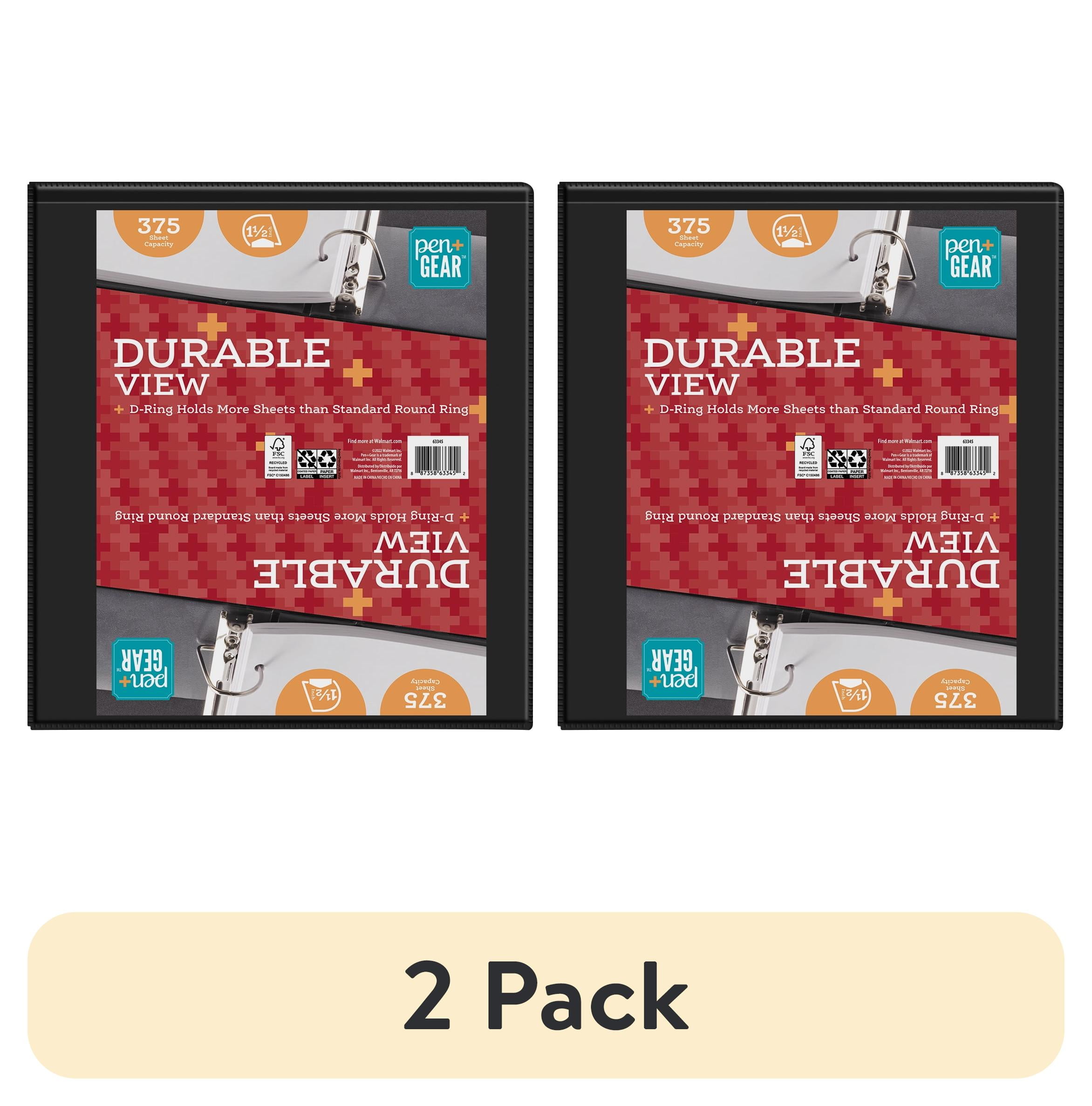 (2 pack) Pen+Gear 3-Ring Durable View Binder, 1.5" Slanted D-Rings ...