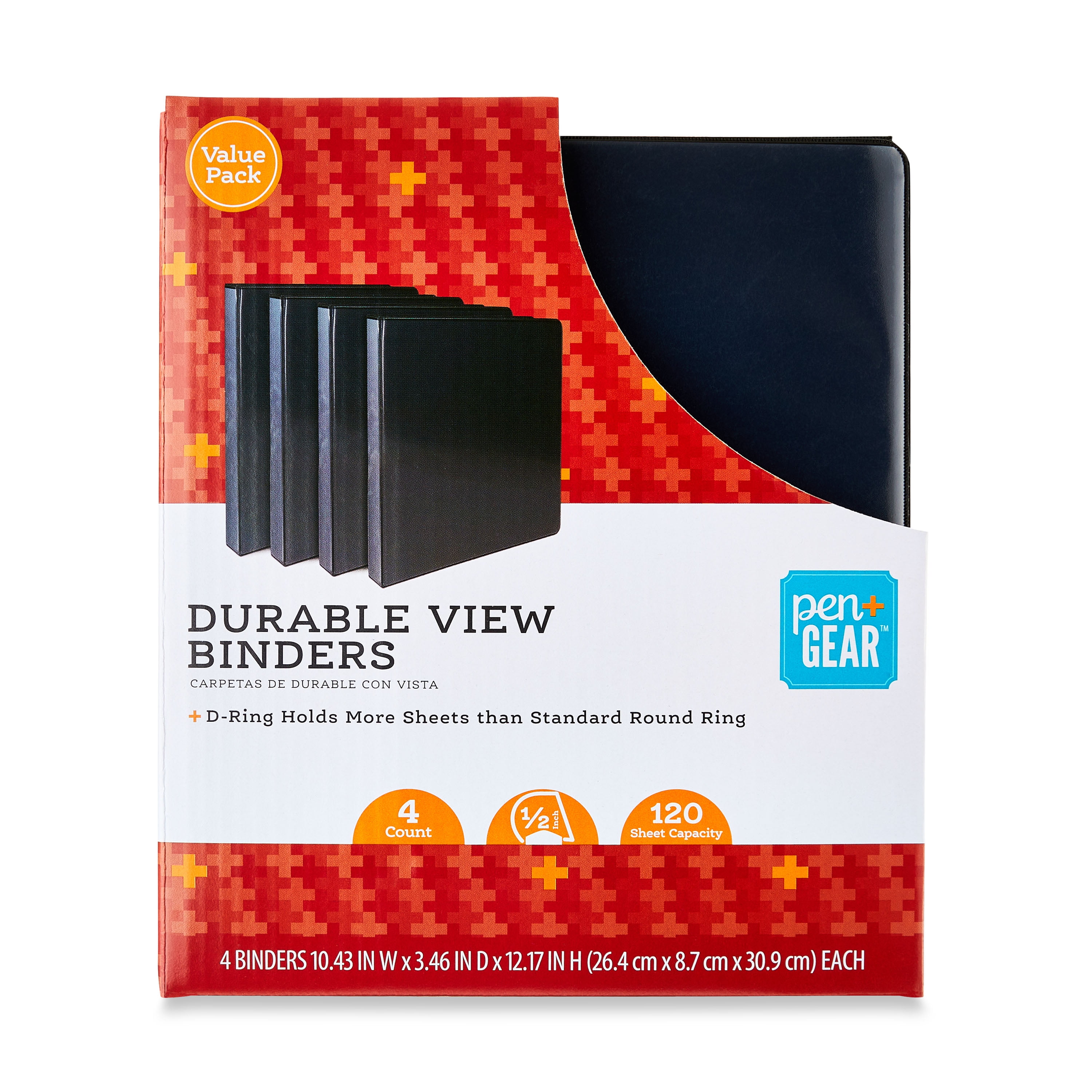 Brandclub - Pen+Gear 3-Ring Durable View Binder, .5-Inch Binder Ring ...