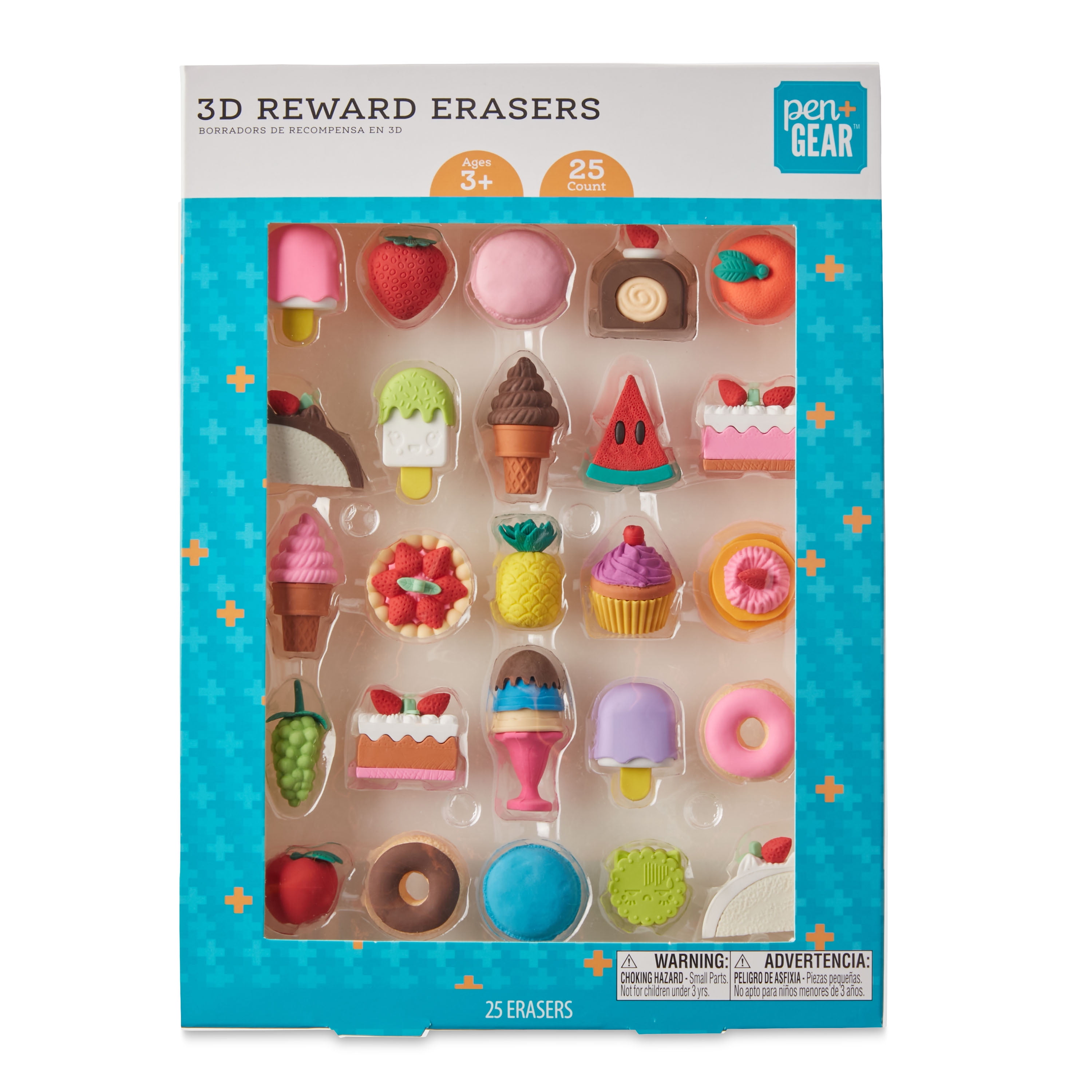 Pen+Gear 3D Eraser Pals, Treats Theme, 25 Count, Multicolor - Walmart.com