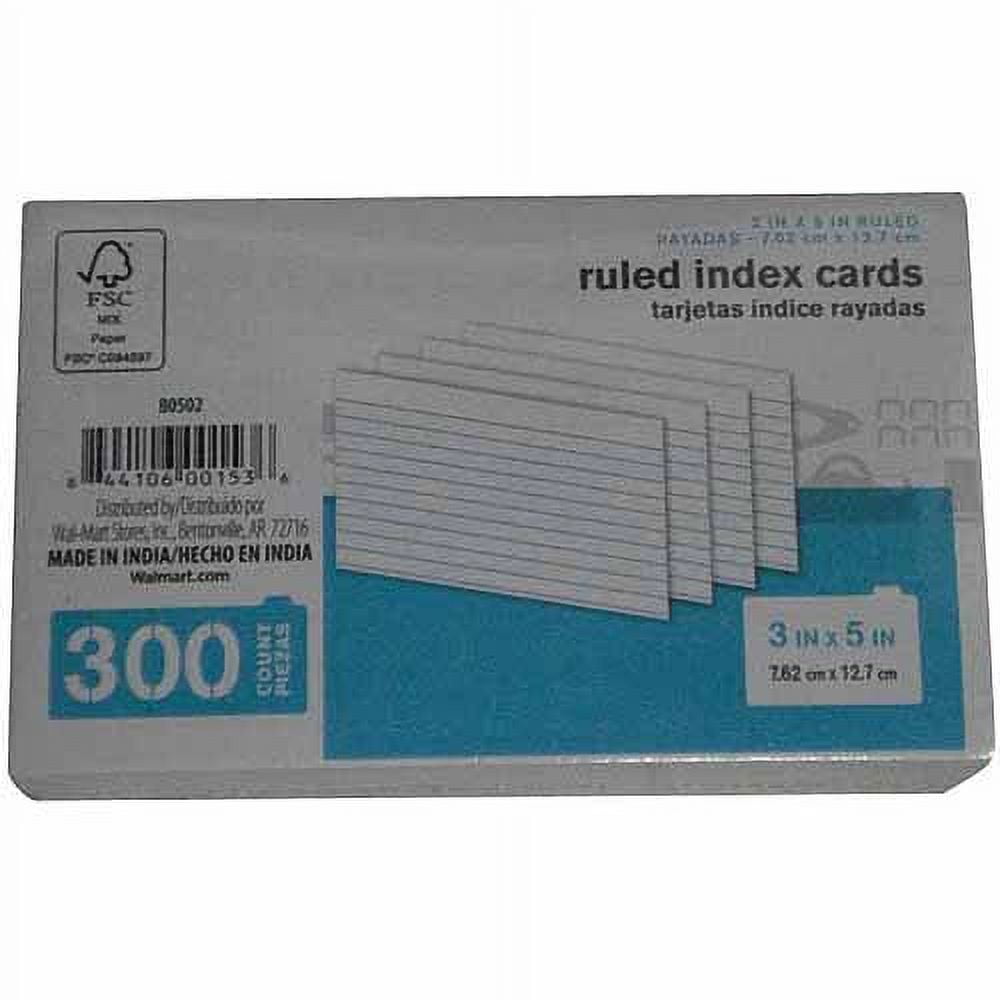 Pen + Gear 3x5 Index Cards, White, 300 Count - Walmart.com