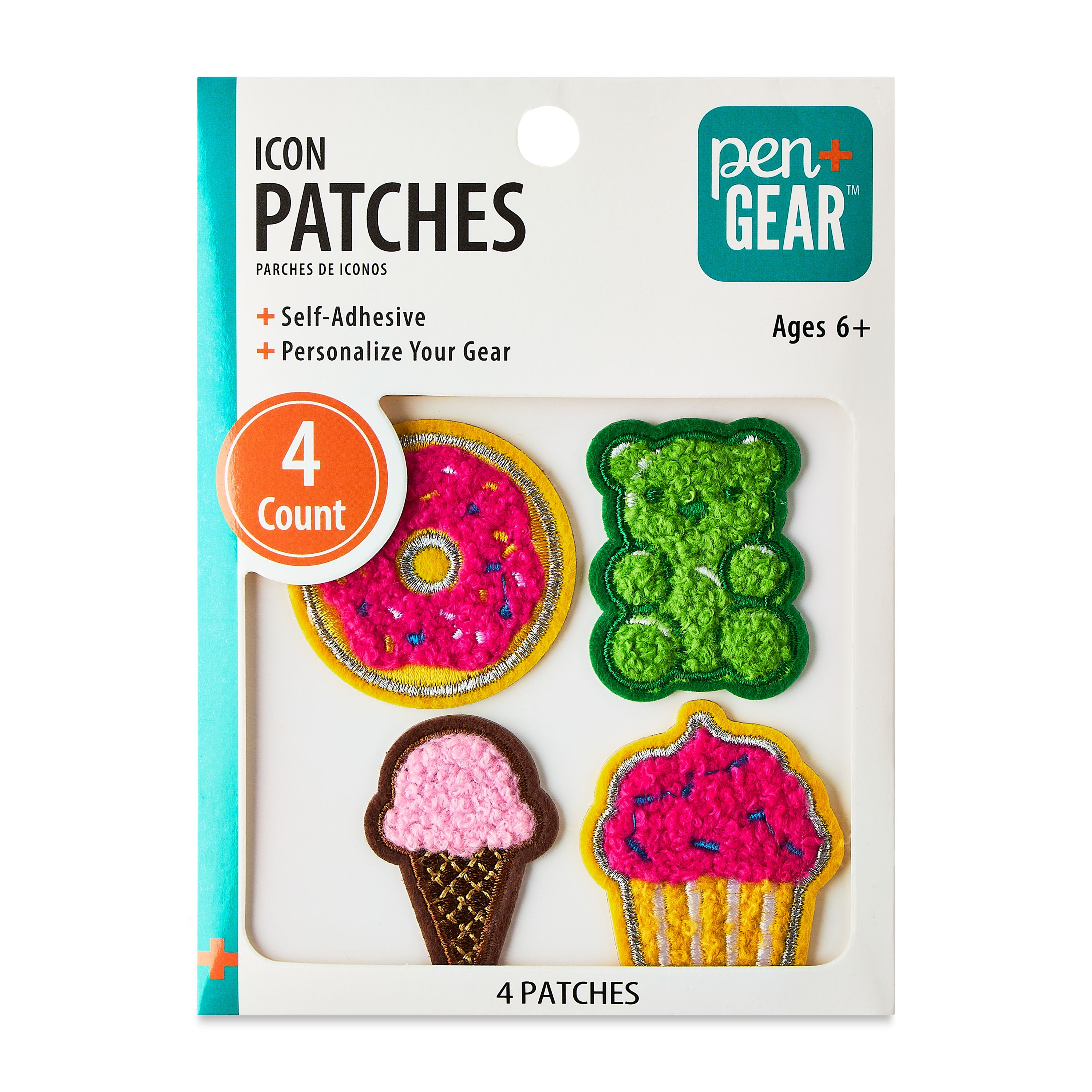Pen+Gear Sweets Chenille Patch Stickers 4 Count for Backpacks and Lunch ...