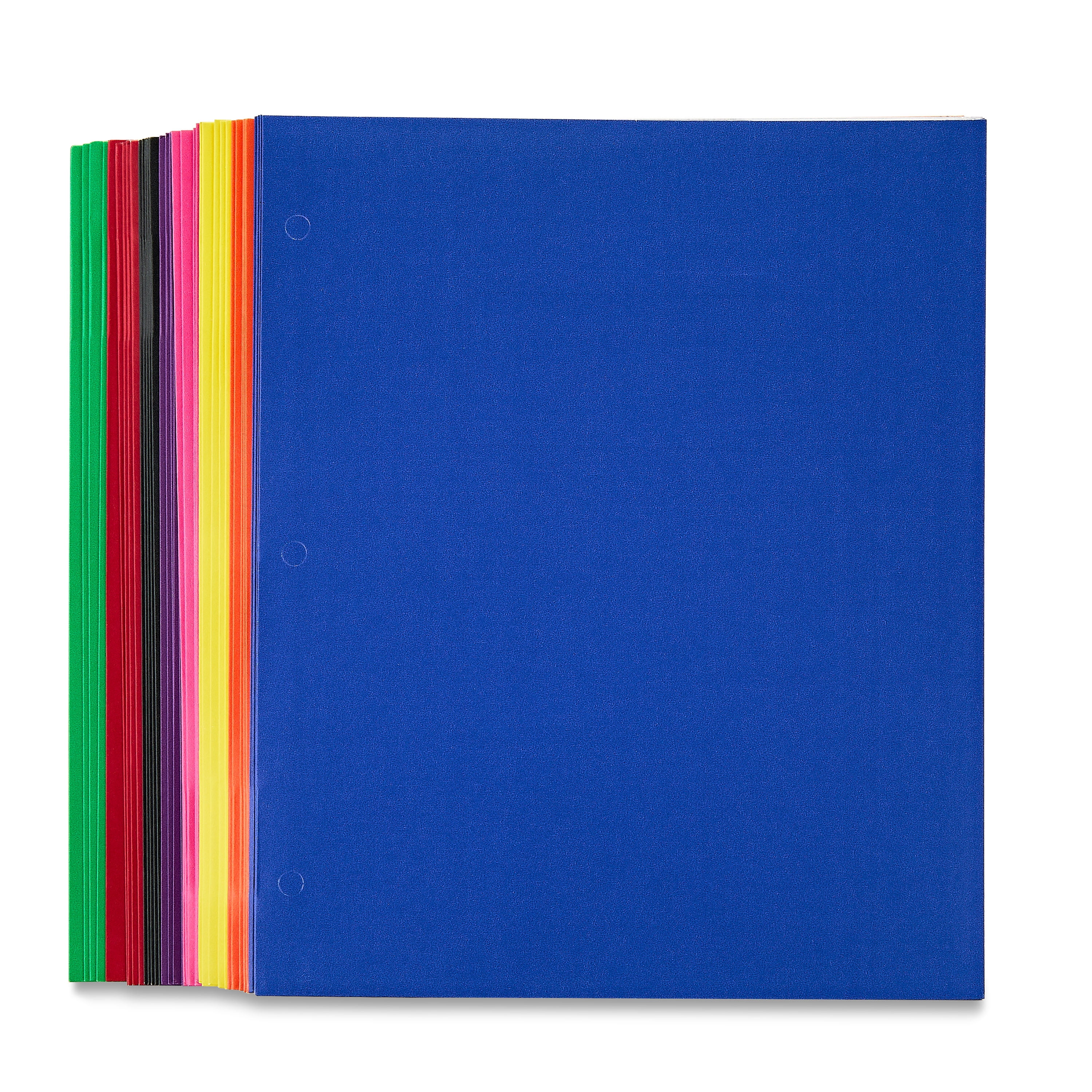 Pen+Gear 40-Count Letter Size 2-Pocket Paper Folders, Assorted Colors ...