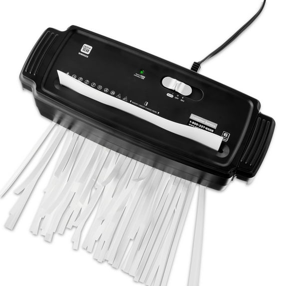Pen+Gear Credit Card and Paper Shredder, 6-Sheet Strip Cut, Black ...