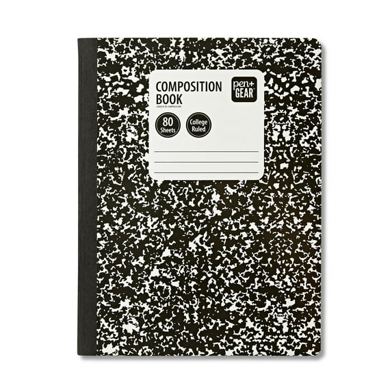 Pen+Gear College Rule Composition Book, 7.5" x 9.75", Marble, 80 Sheets ...
