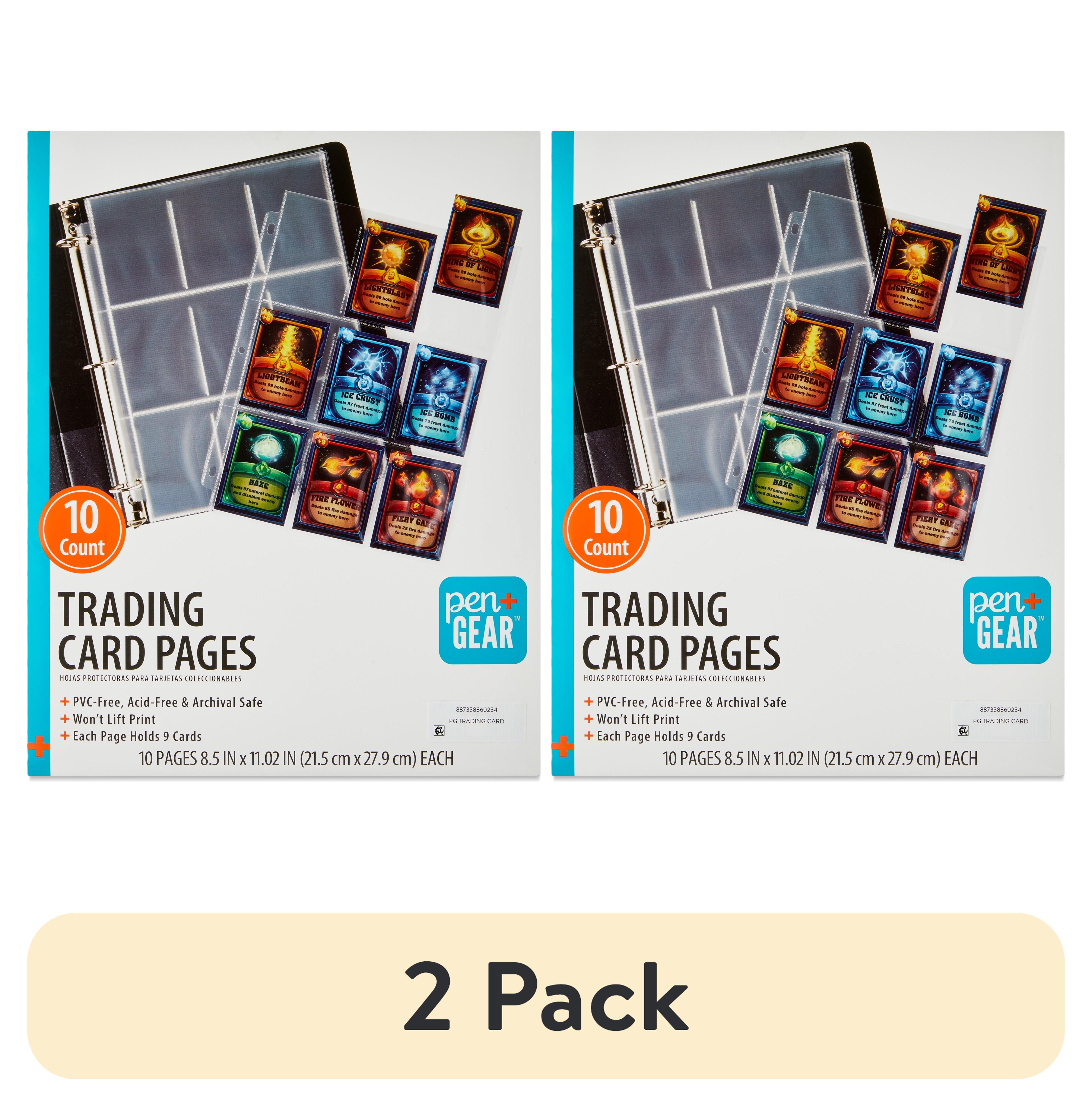 (2 pack) Pen + Gear 9-Pocket Protective Trading Card Pages, 8.5 in x 11 ...