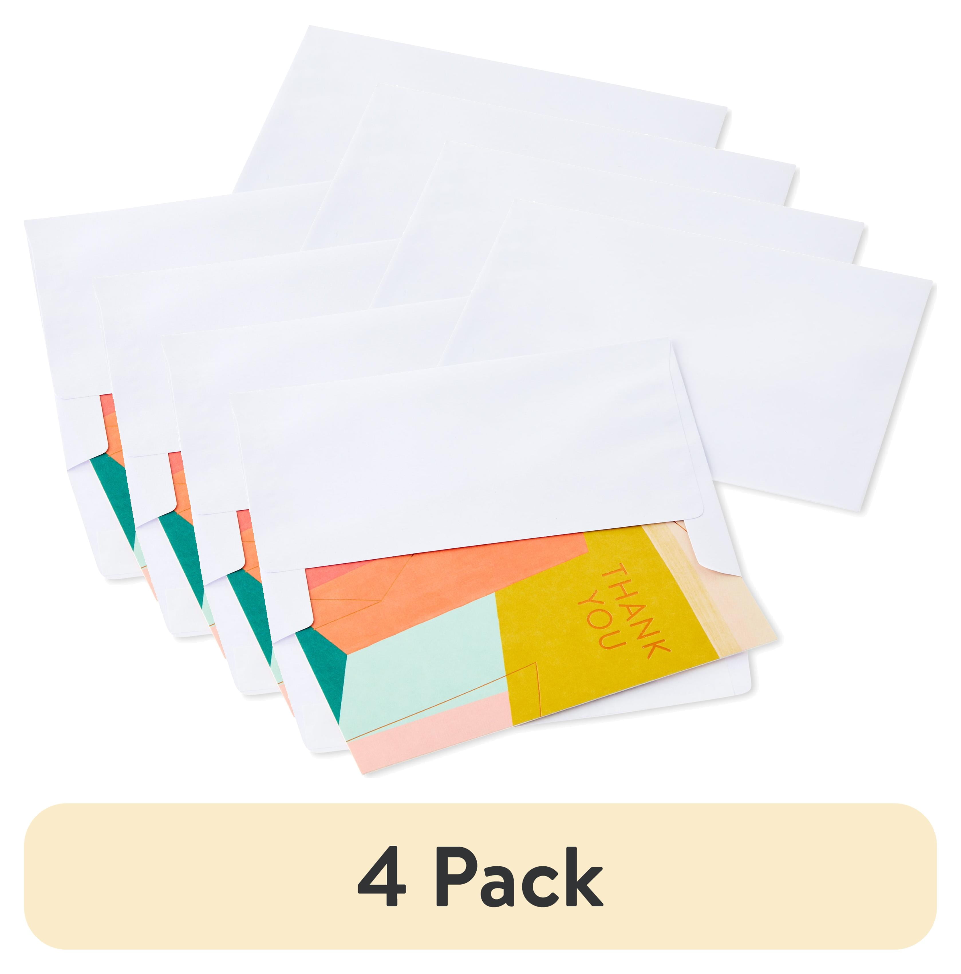 (4 pack) Pen+Gear A7 Greeting Card Peel and Stick Envelopes, White, 5in ...