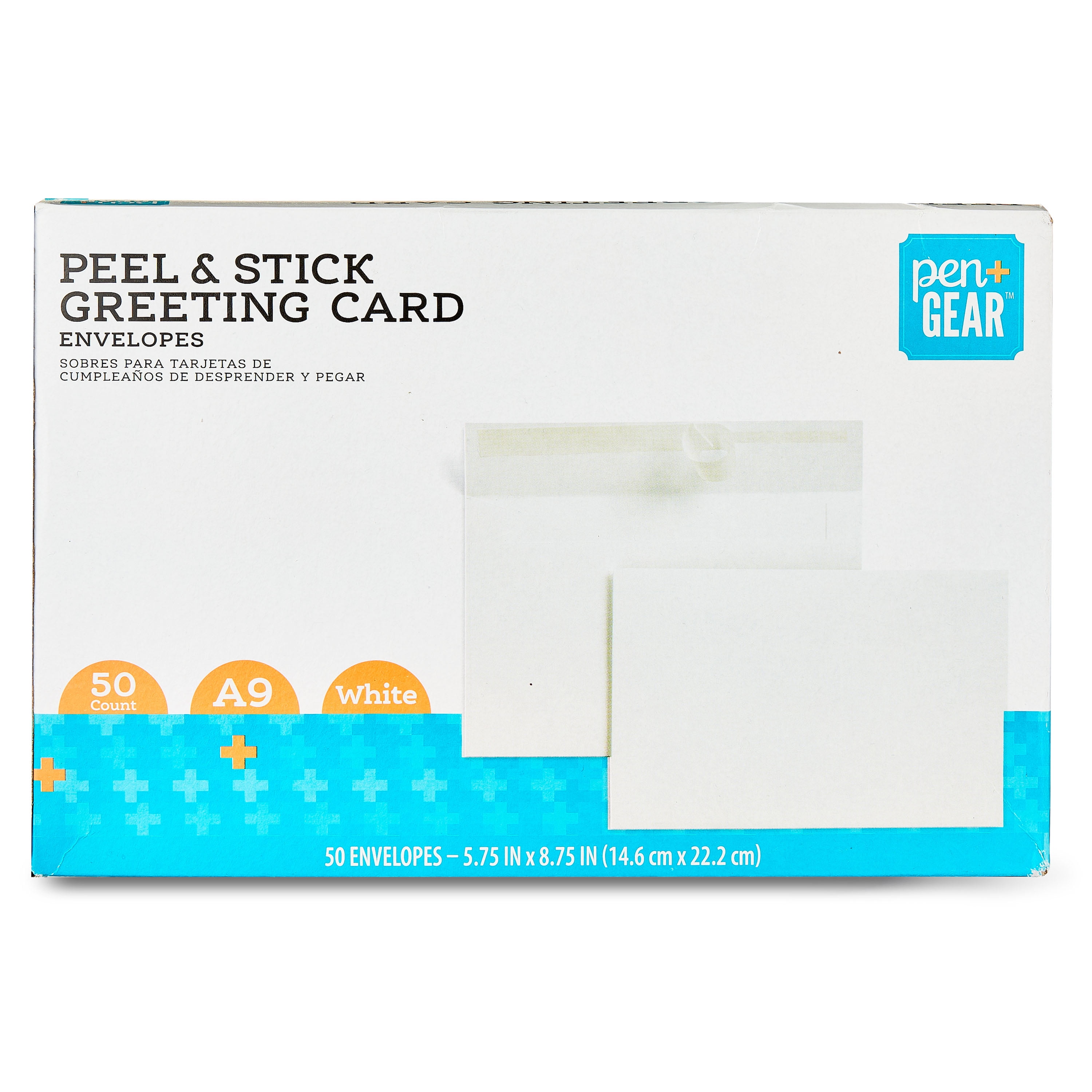Pen+Gear A9 Greeting White Envelope, Peal and Seal, 50 Count Per Pack ...