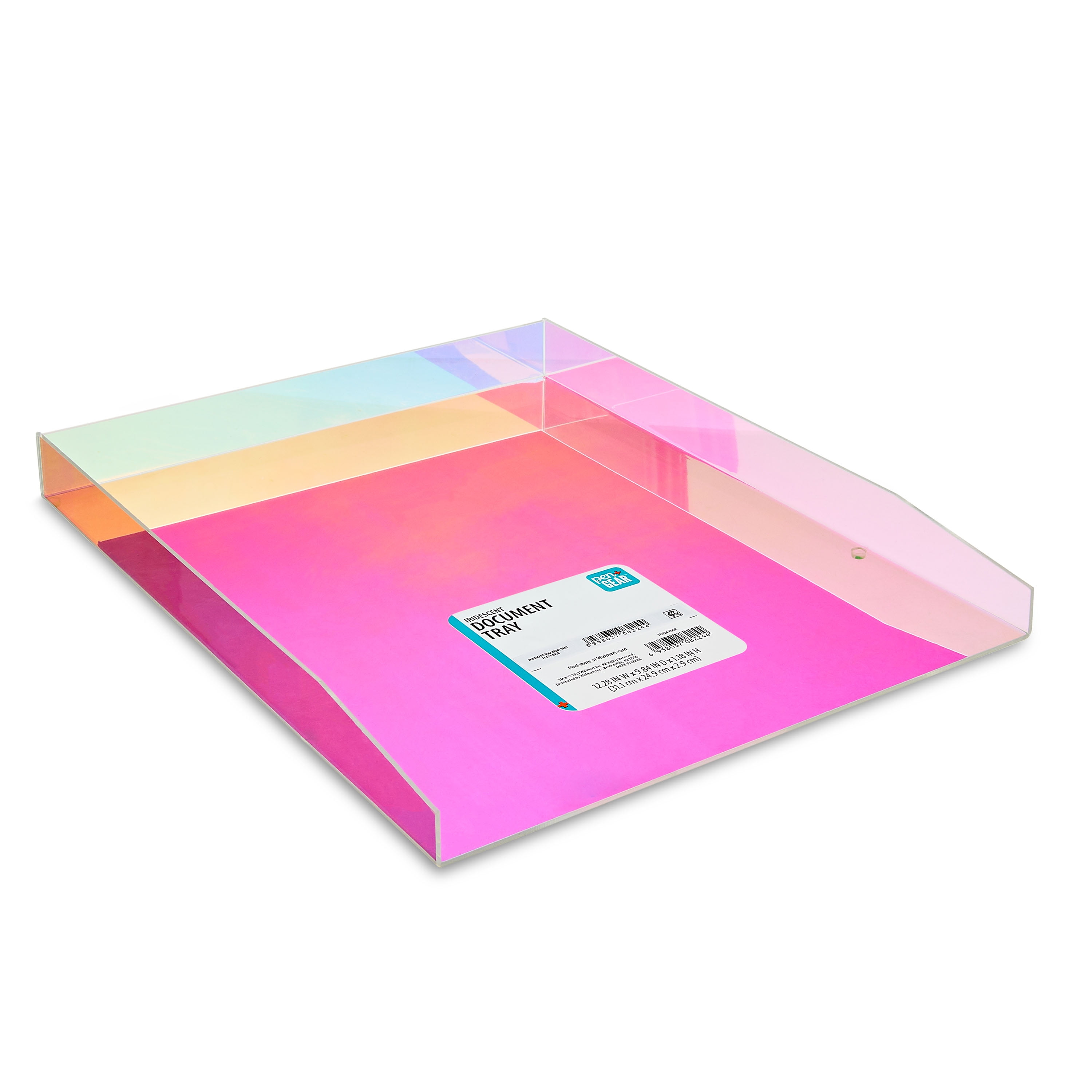 Pen+Gear Acrylic Iridescent Document Tray, Desktop Organizer,New, 1 ...