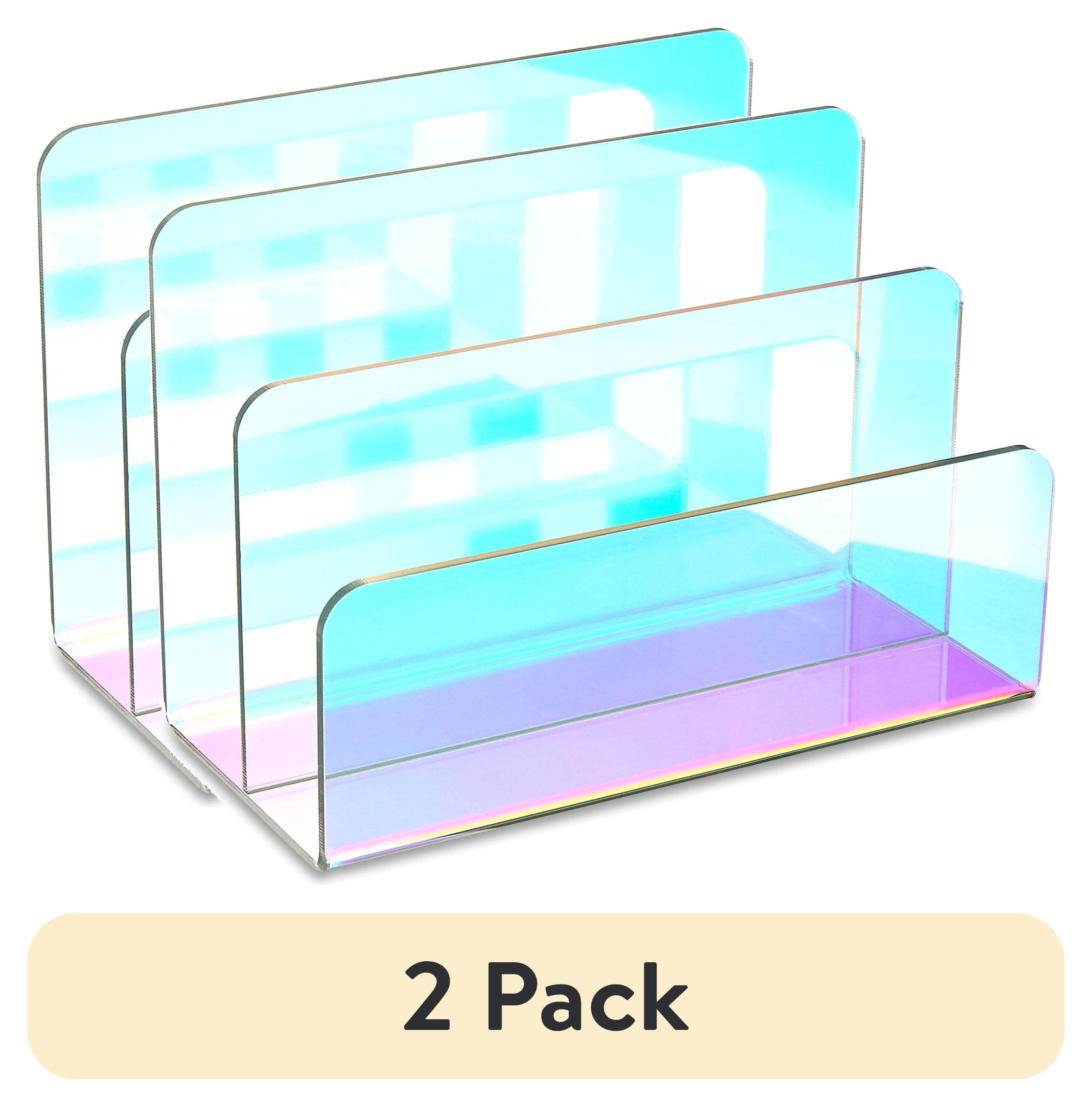 (2 pack) Pen+Gear Acrylic Iridescent Letter Sorter, Desktop Organizer ...