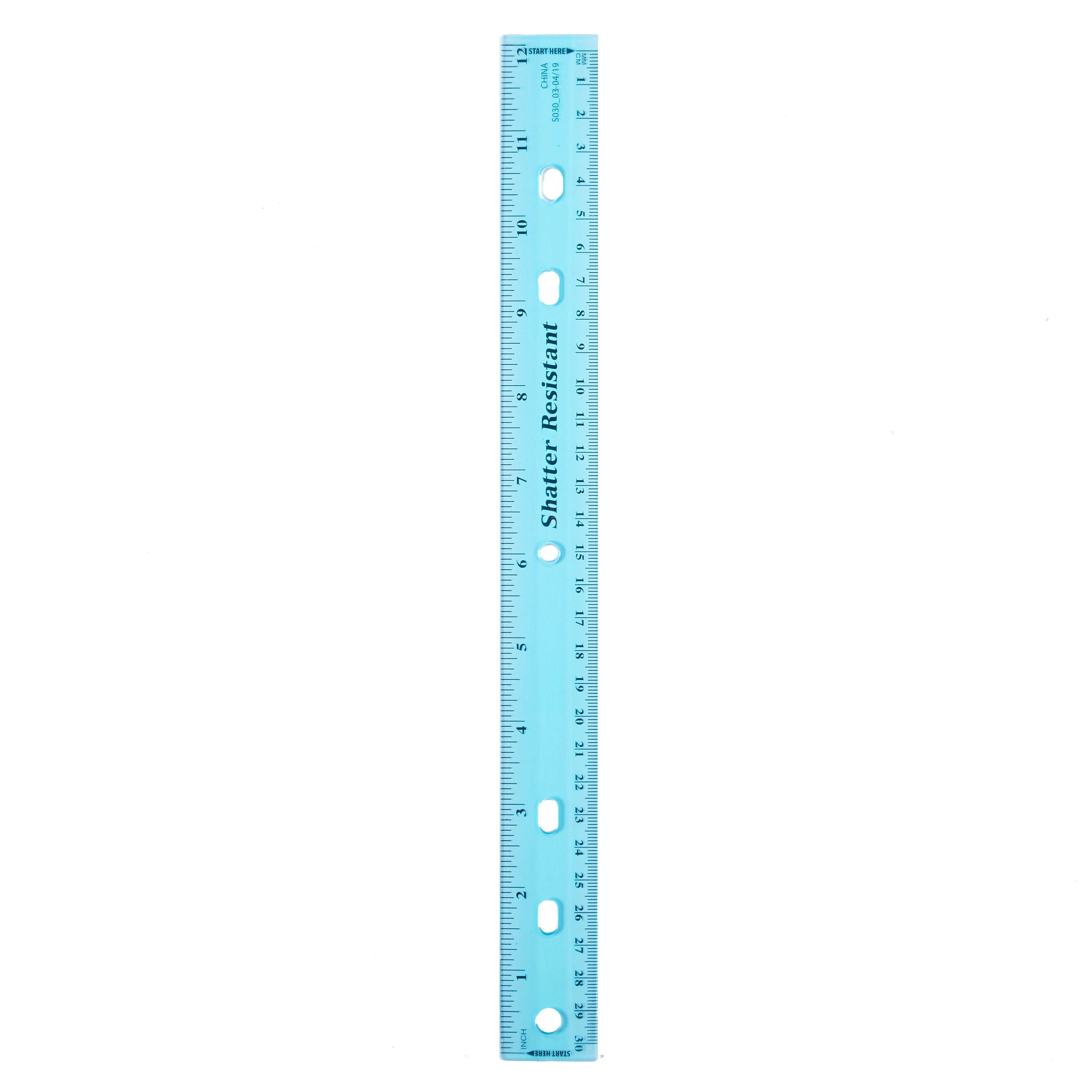 Pen + Gear Acrylic Ruler, Bleached Teal, 12" - Walmart.com