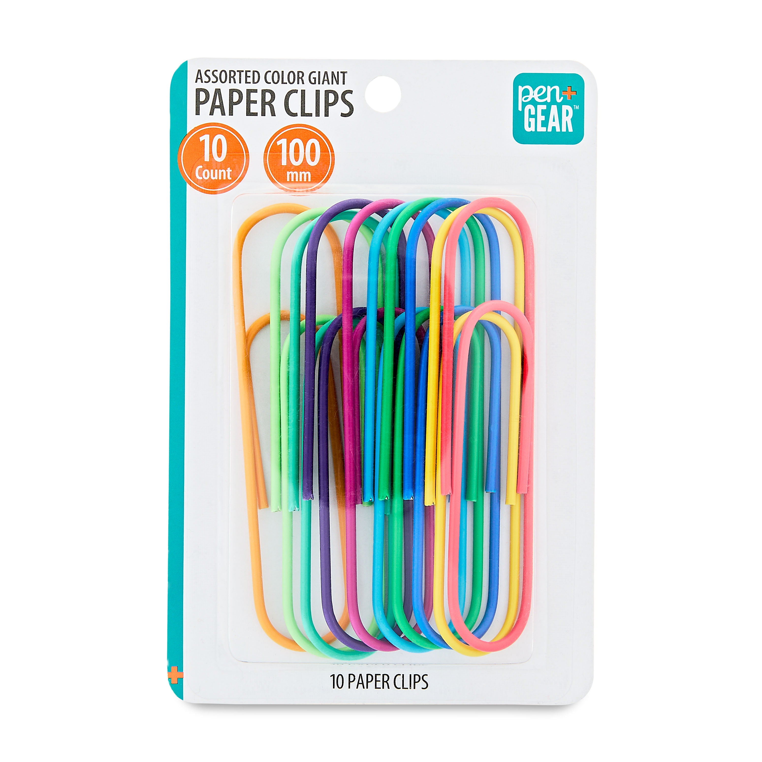 "Pen+Gear Assorted Color Giant Paper Clips, 10 Count, 4"" Large Office ...