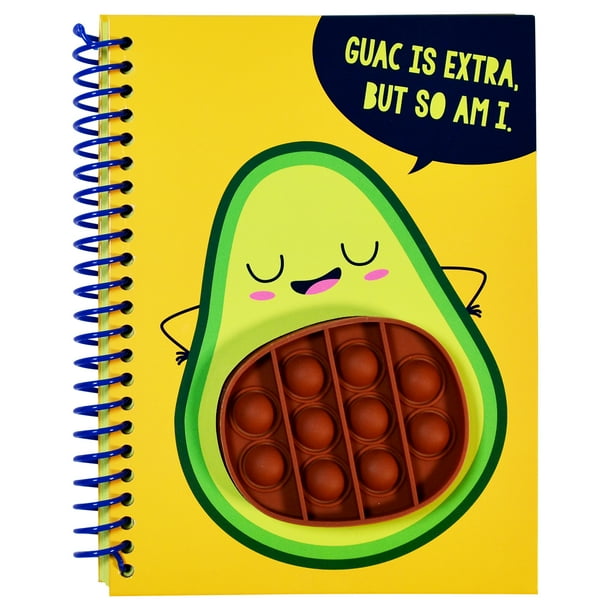 Pen + Gear Avocado Bubble Pop Fidget Journal - 120 Lined Paper Pages ...