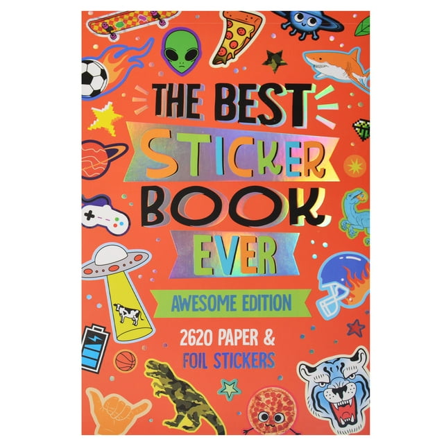 Pen+Gear Awesome Sticker Book, 40 Pages, 2500+ Paper and Foil Stickers ...