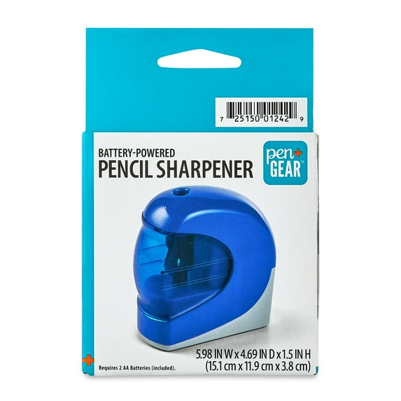 Pen+Gear Battery-Operated Blue Pencil Sharpener Automatic Battery ...