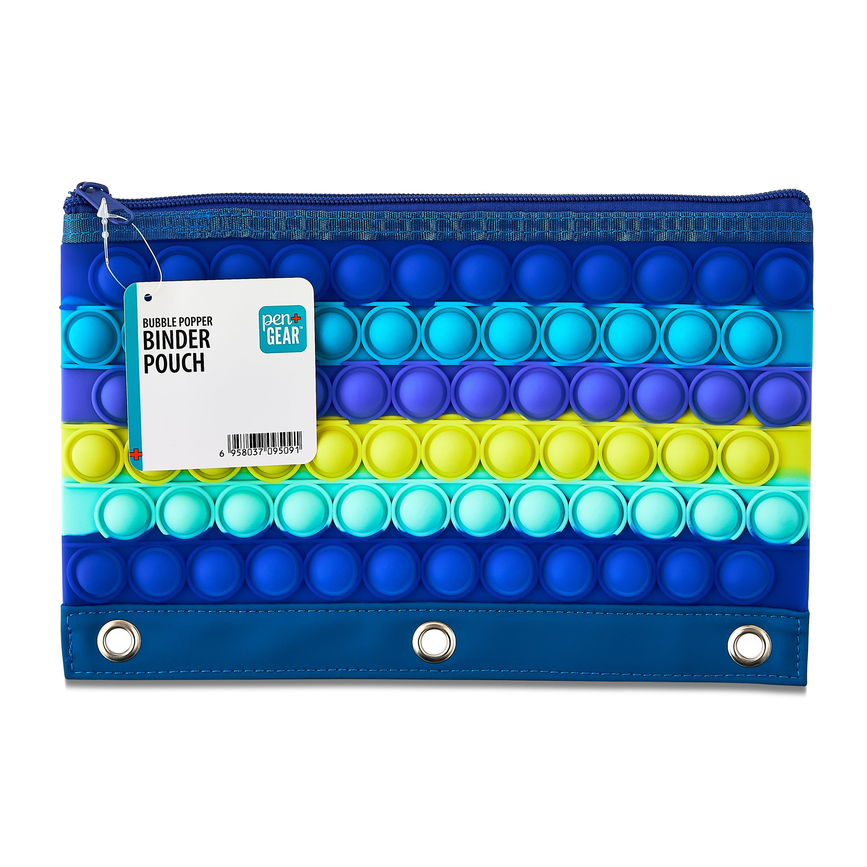 Pen+Gear Bubble Popper Binder Pouch, Blue Pencil Cases for Primary ...