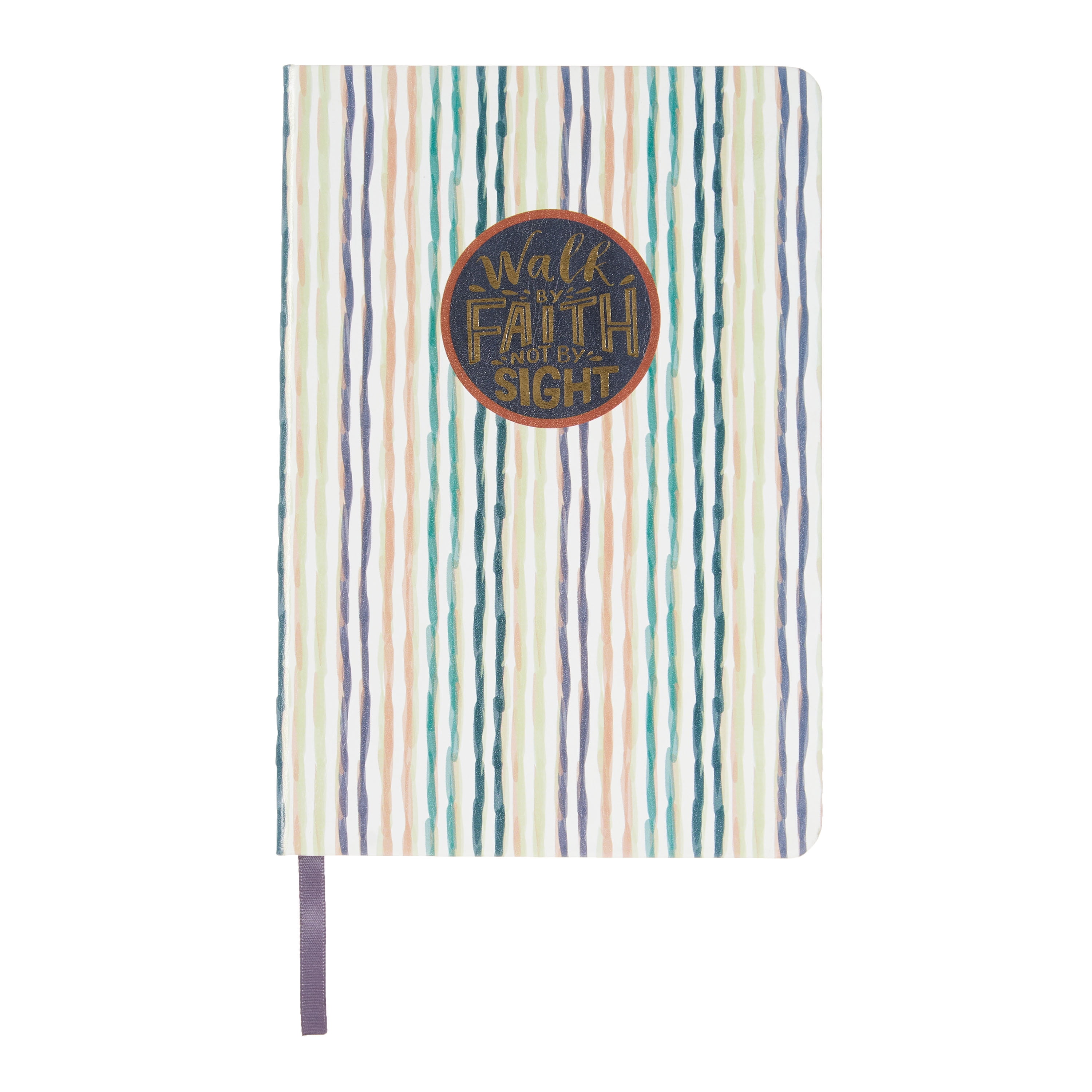 Pen+Gear Casebound Lined Journal, Walk by Faith, Not by Sight, Stripes ...
