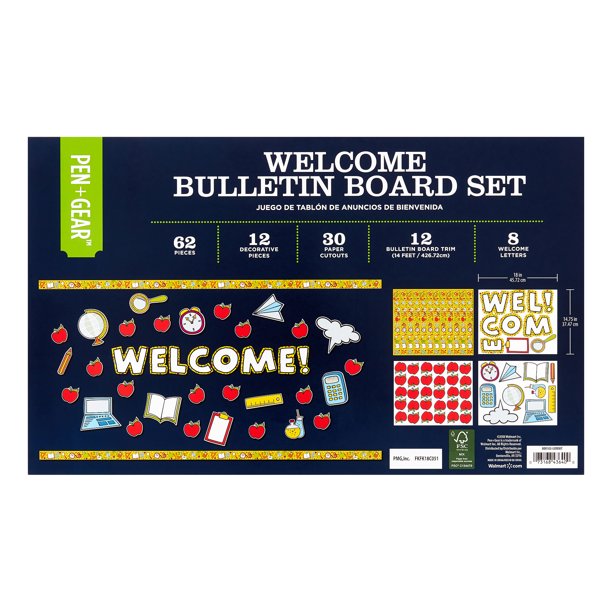 Pen+Gear Classroom Welcome Bulletin Board Set - Walmart Business Supplies