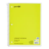 Pen+Gear College Rule 1-Subject Notebook, 10.5" x 8", Yellow, 70 Sheets ...