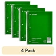 (4 pack) Pen + Gear College Ruled 1-Subject Notebook, 8" x 10.5", Green ...