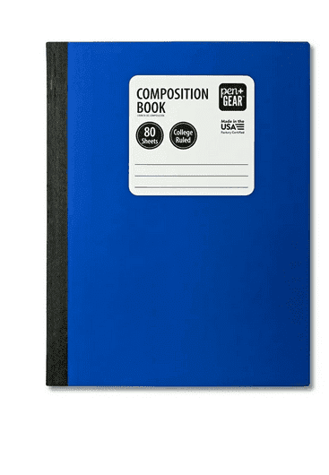 Pen+Gear College Ruled Composition Book, 7.5" x 9.75", Blue, 80 ...