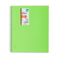 Pen+Gear College Ruled Poly 1-Subject Notebook, Green, 100 Heavyweight ...