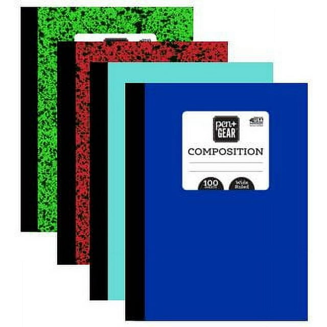 Pen + Gear Color Composition Book, Wide Ruled, 4 Count - Walmart.com
