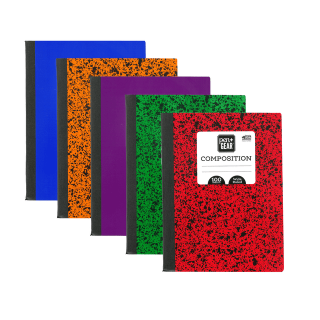 Pen+Gear Composition Book, Wide Ruled, 100 Sheets, 7.5"x9.75" - Walmart.com