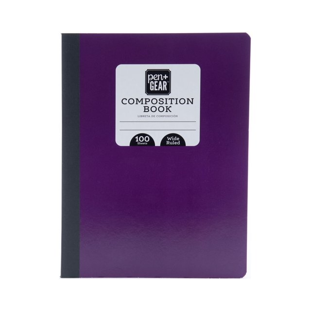 Pen+Gear Composition Book, Wide Ruled, 100 Sheets, Purple - Walmart.com