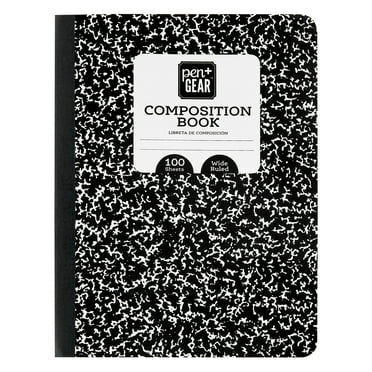 Oxford Composition Book, 9-3/4 x 7-1/2, Wide Rule, Black Marble, 100 ...