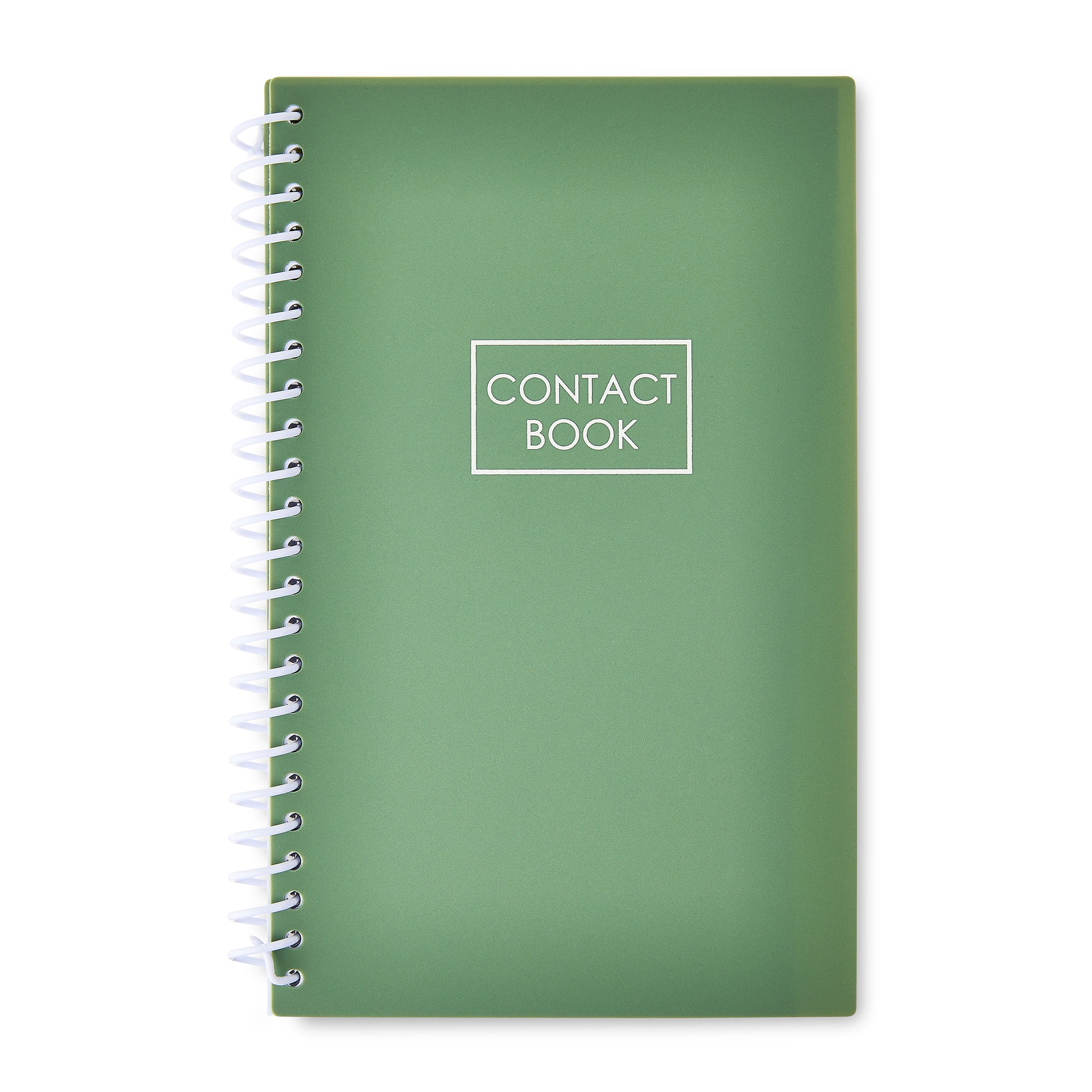 Pen+Gear Contact Book, Sage Green Poly Cover, 128 Pages, 5 in x 8 in - Walmart.com