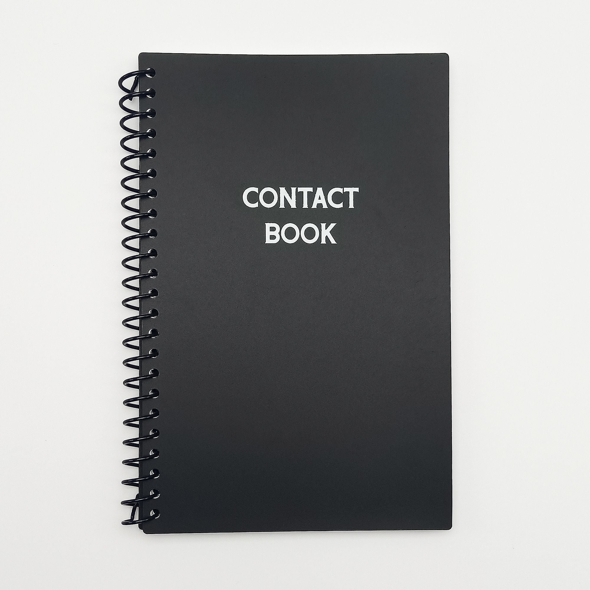 Pen + Gear Contact Book, Black Poly Cover, Spiral Binding, 128 Pages ...