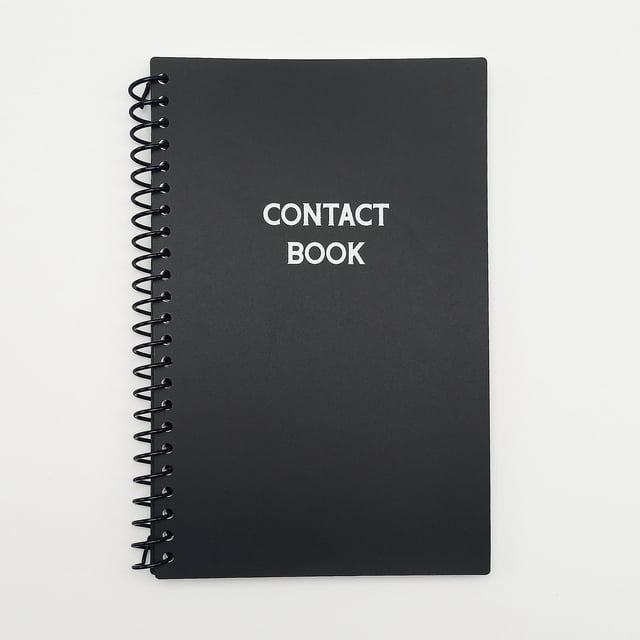 Pen + Gear Contact Book, Black Poly Cover, Spiral Binding, 128 Pages ...