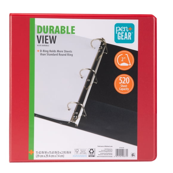2 Inch Binders in Binder by Ring Size - Walmart.com