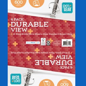 3+ Inch Binders in Binder by Ring Size - Walmart.com