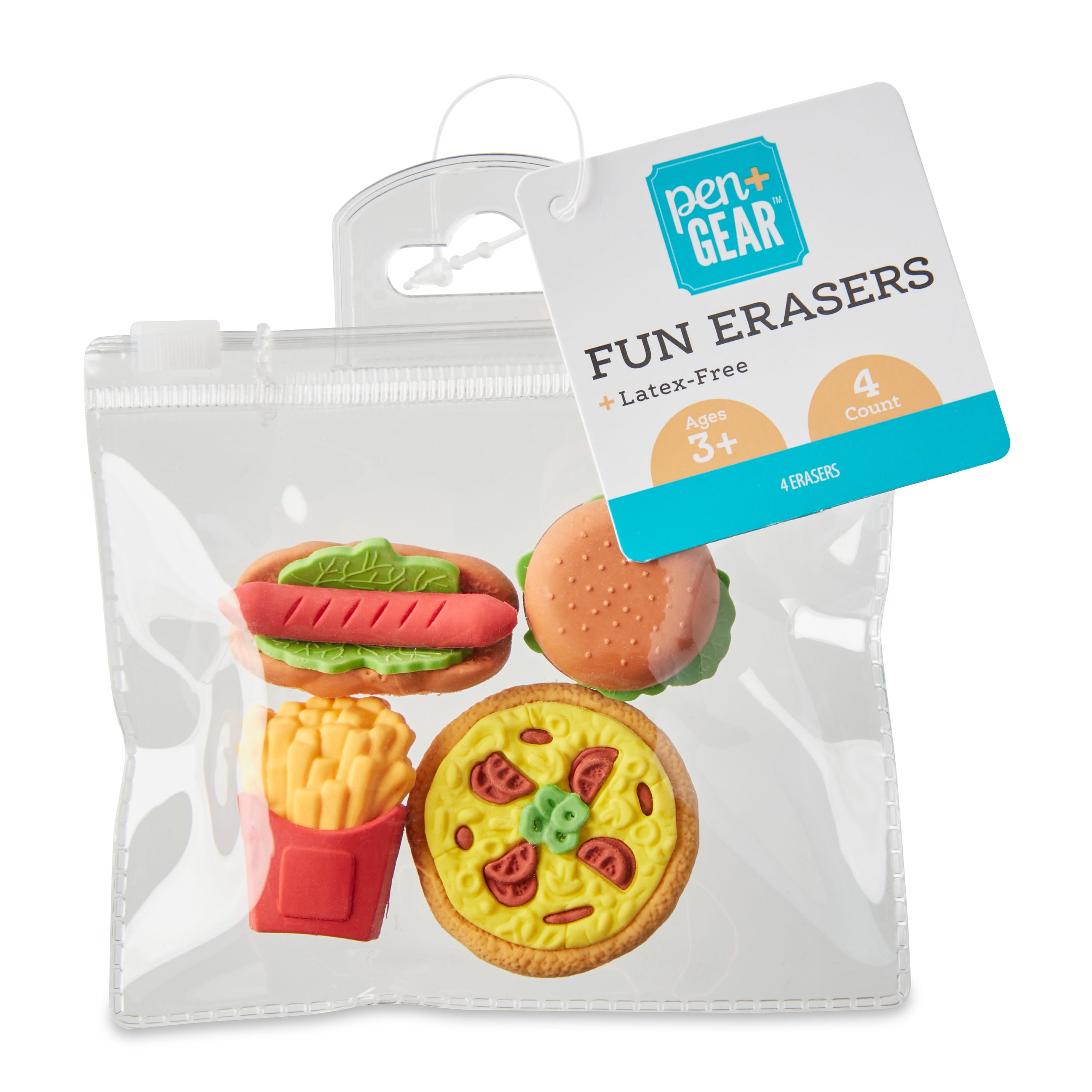 Pen+Gear Eraser Pals, Fast Food Theme , 4 Count, Multi-color - Walmart.com