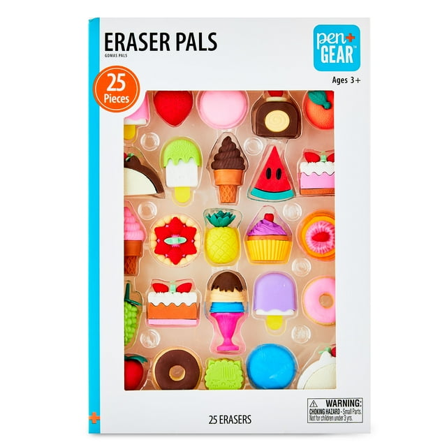 Pen+Gear Eraser Pals, Sweet Treats Theme, 25 Count - Walmart.com