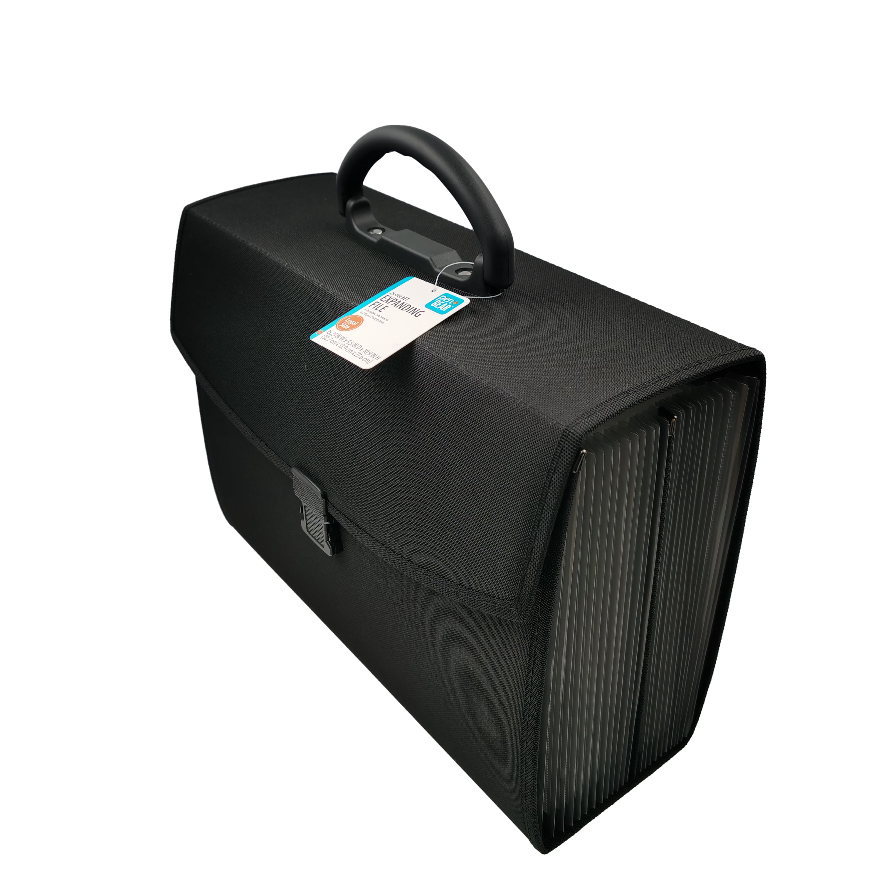 Pen+Gear Expanding File Organizer, Black Fabric, 26 Pockets and Top ...