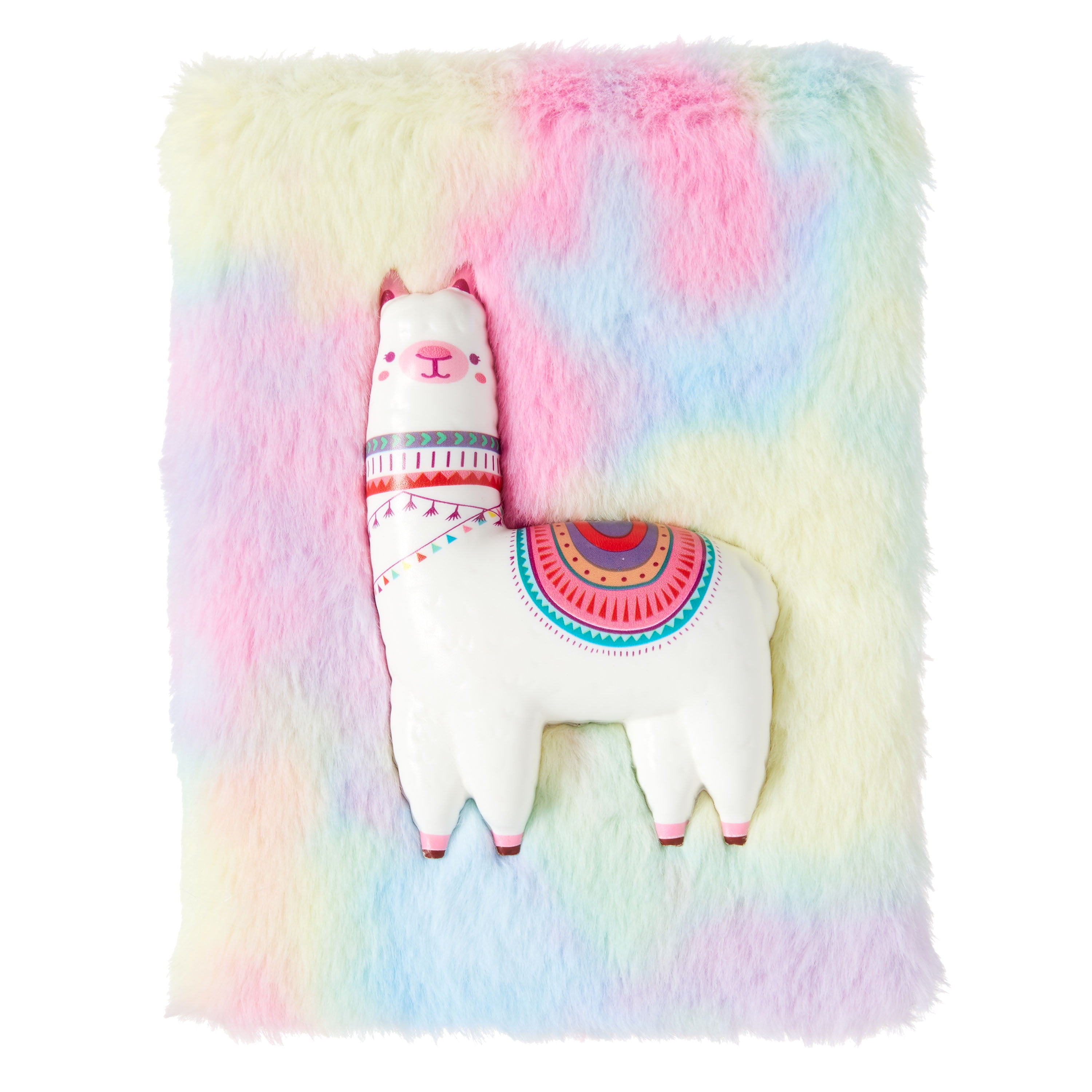 Pen+Gear Faux Fur Journal, Llama, 192 Pages, Material :Delightful ...