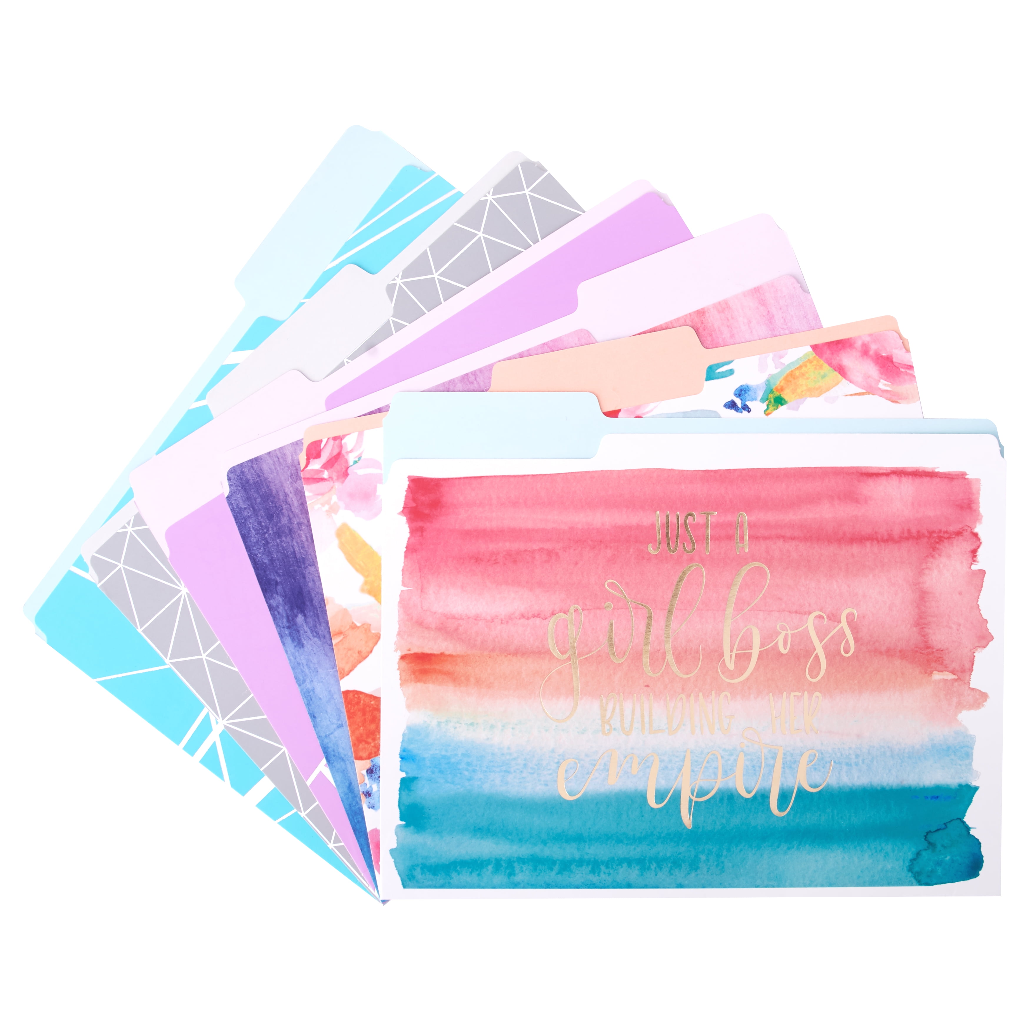 Pen + Gear File Folders, 6 Count, Assorted Designs, Letter Size ...