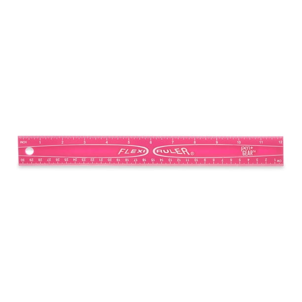 Pen + Gear Flexi PVC Metric Ruler, Pink, 12 inches - Walmart Business ...