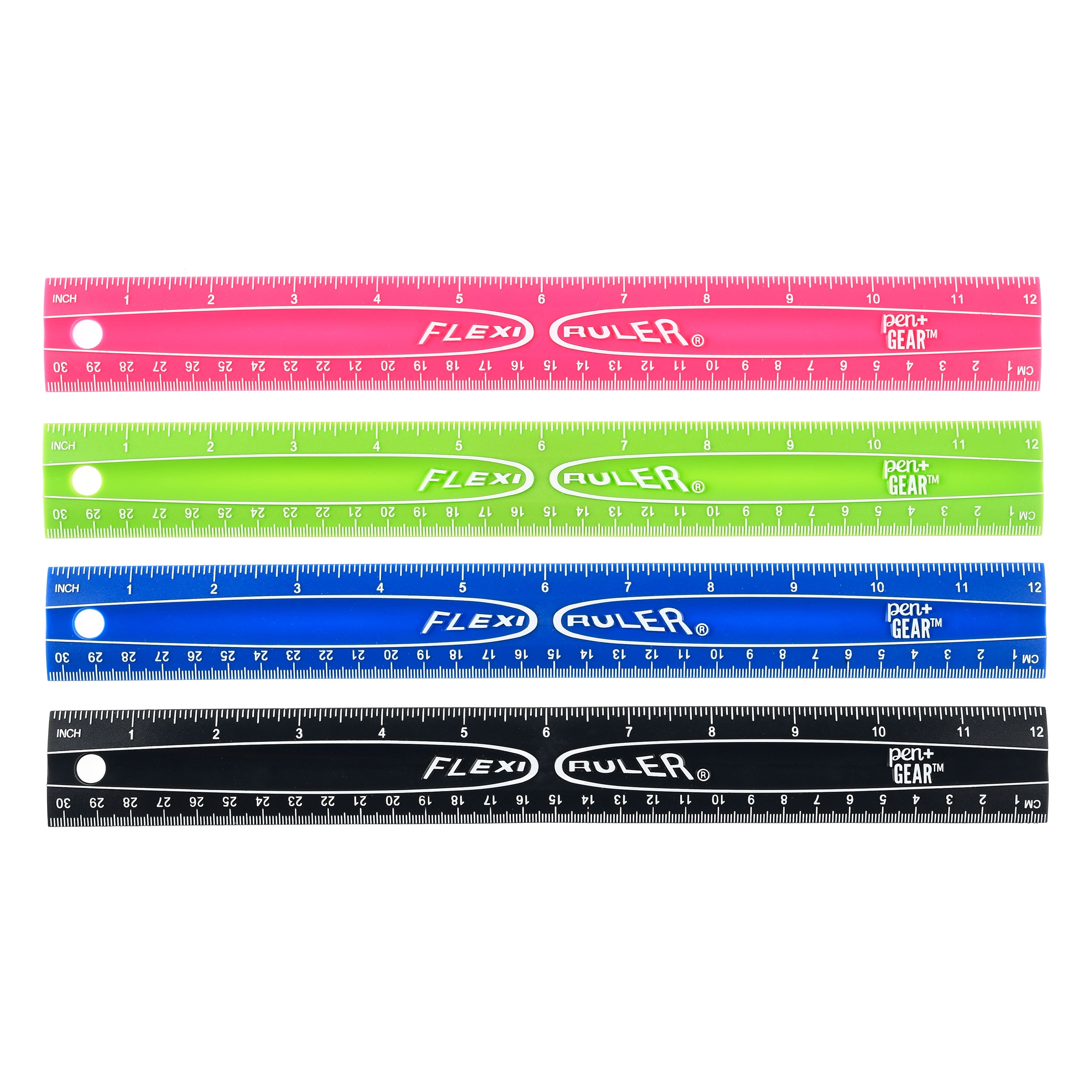 Pen+Gear Flexi Ruler, Plastic Ruler, Assorted Colors, 12", Assorted ...
