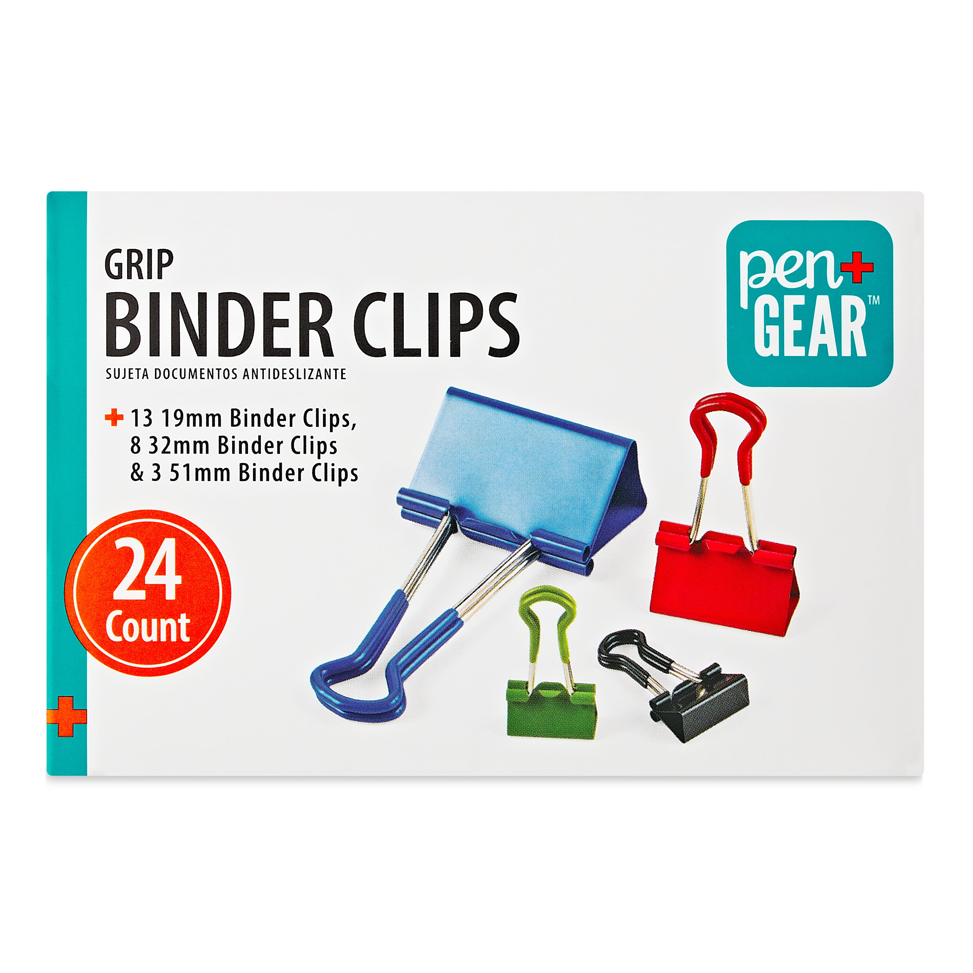 Pen+Gear Grip Binder Clips, Assorted Colors and Sizes, Durable, Strong ...
