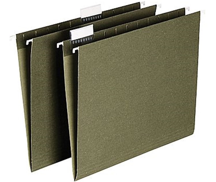 Pen + Gear Hanging File Folders, Green, 12 Count - Walmart.com