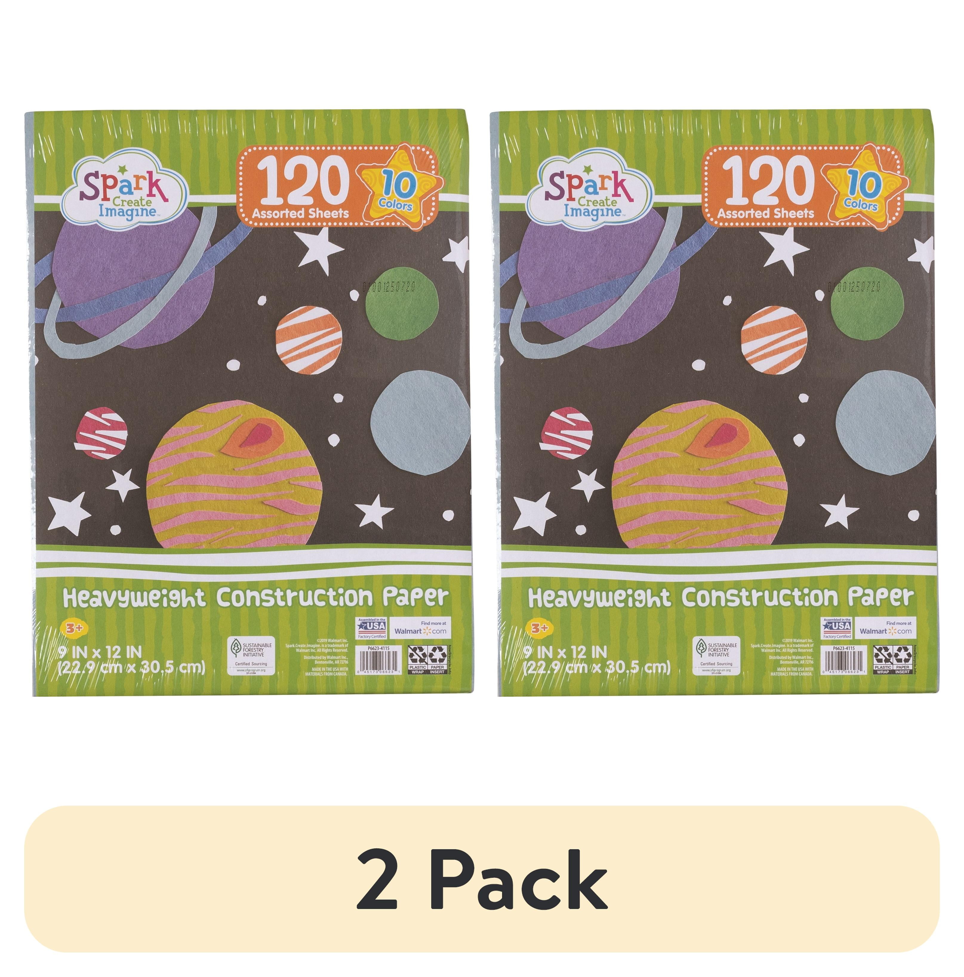 (2 pack) Pen + Gear Heavyweight Construction Paper, Multi, 9''x12 ...